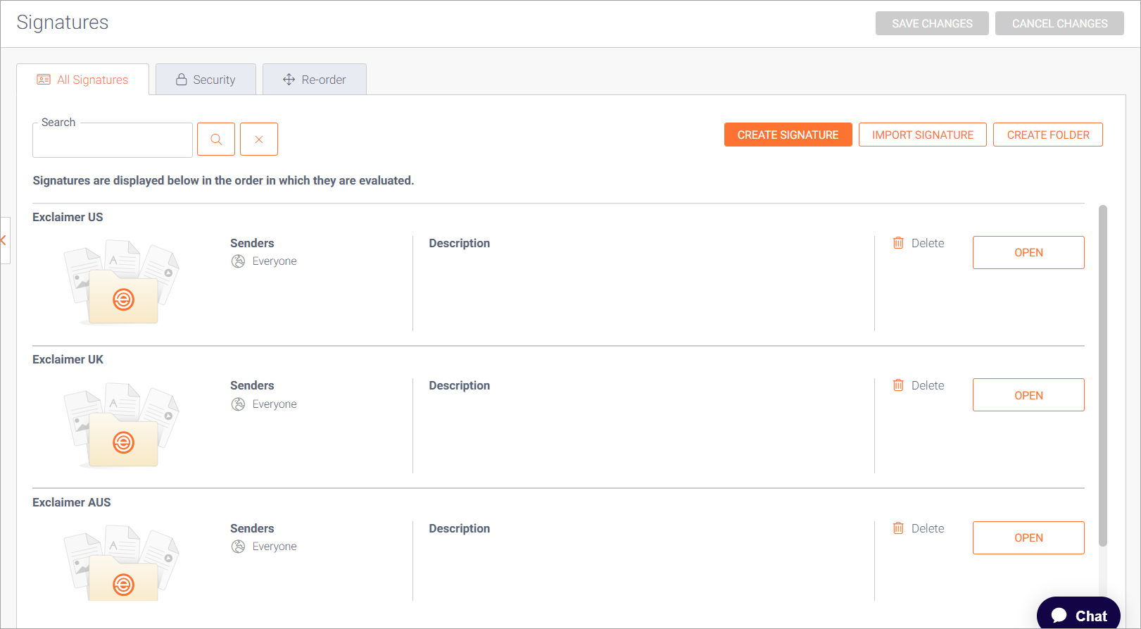 How to use folders to manage signatures for multiple regions ...